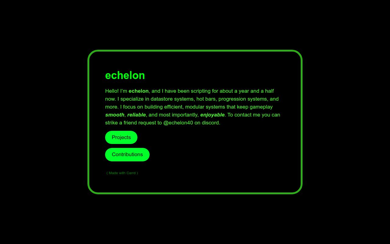 echelon's portfolio